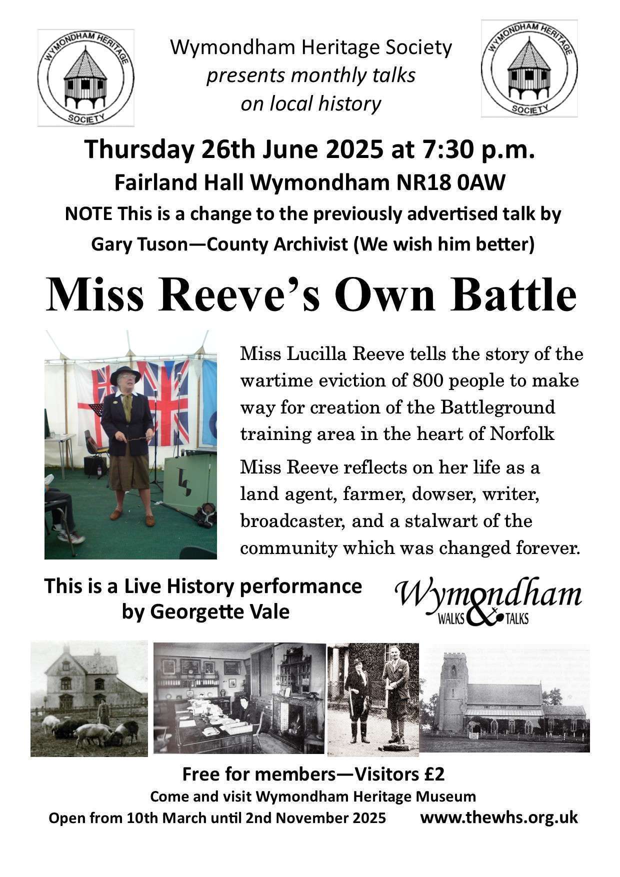 Miss Reeve's Own Battle - Visit Wymondham